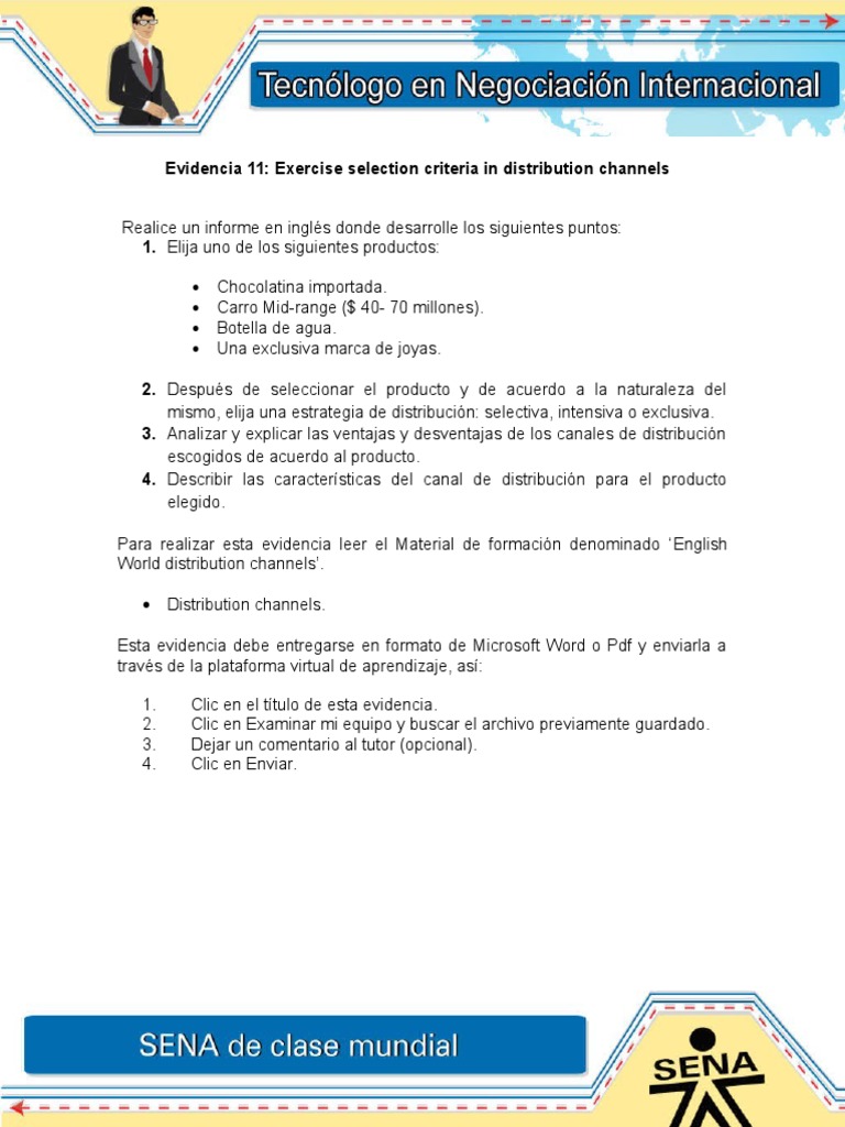 Evidencia 11 Exercise Selection Criteria in Distribution Channels | PDF ...