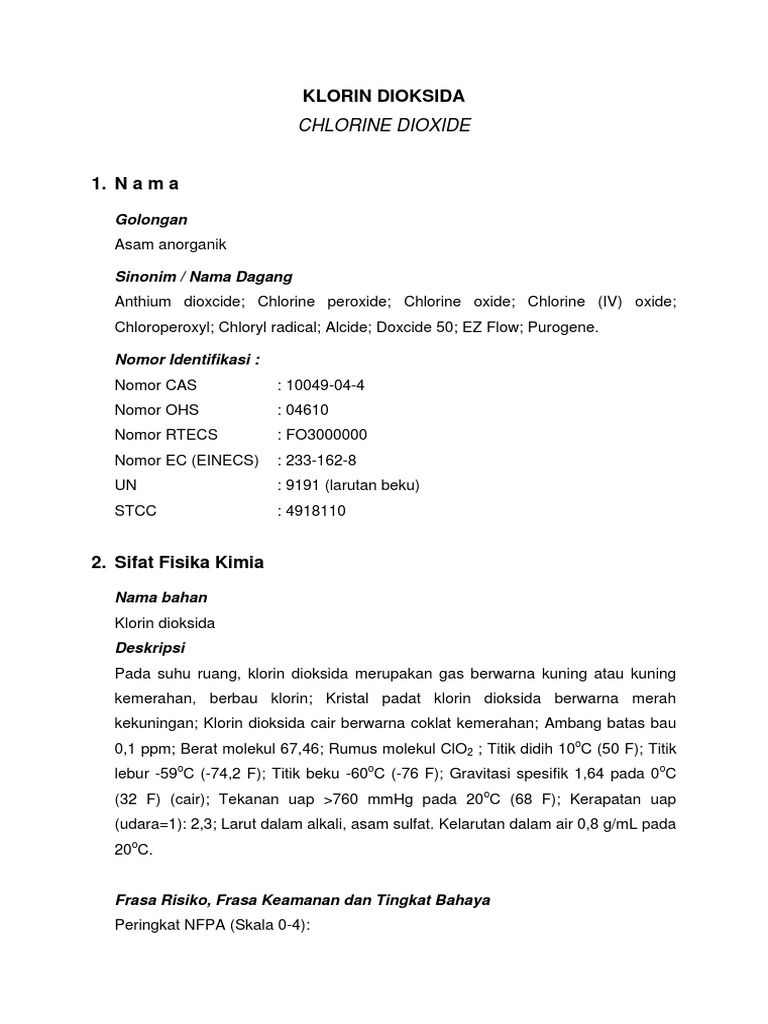 Klorin Dioksida | PDF