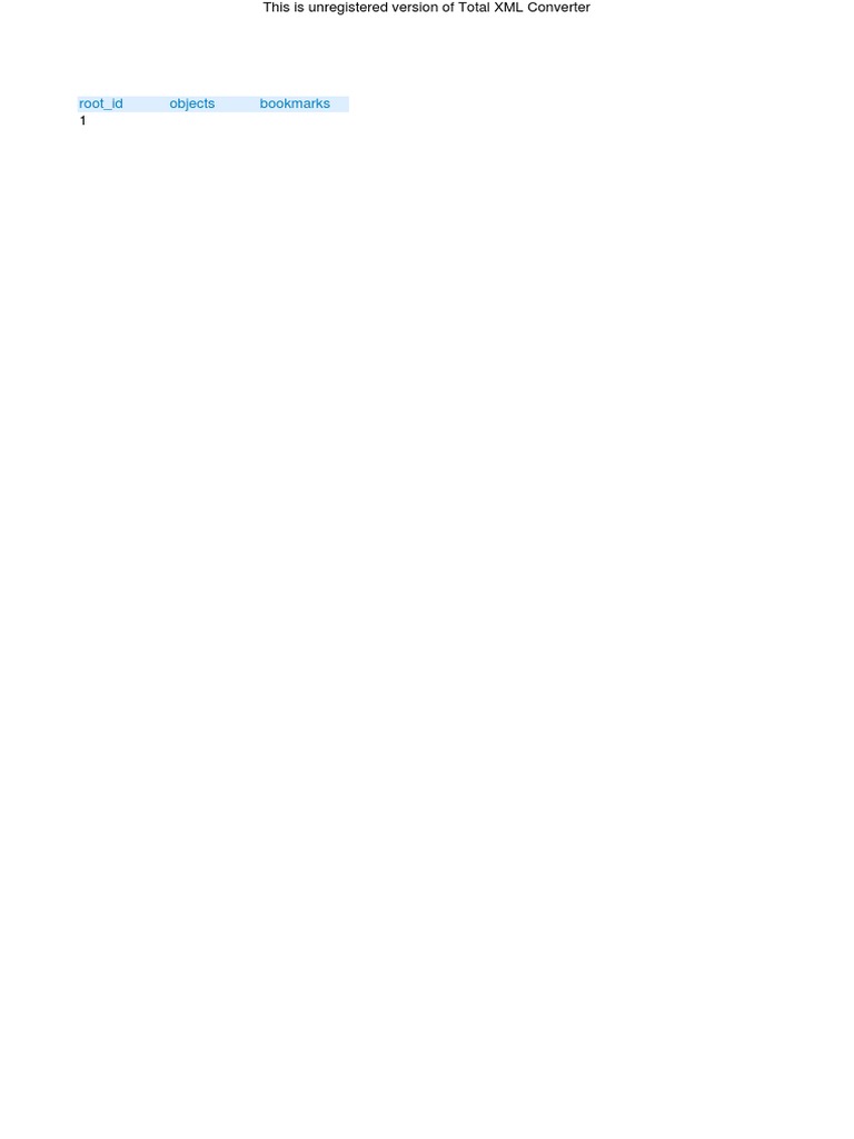 Root - Id Objects Bookmarks | PDF