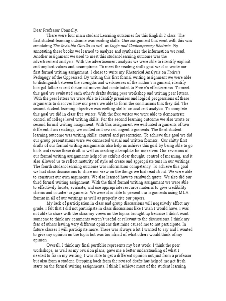 Metacognitive Cover Letter | PDF | Argument | Rhetoric