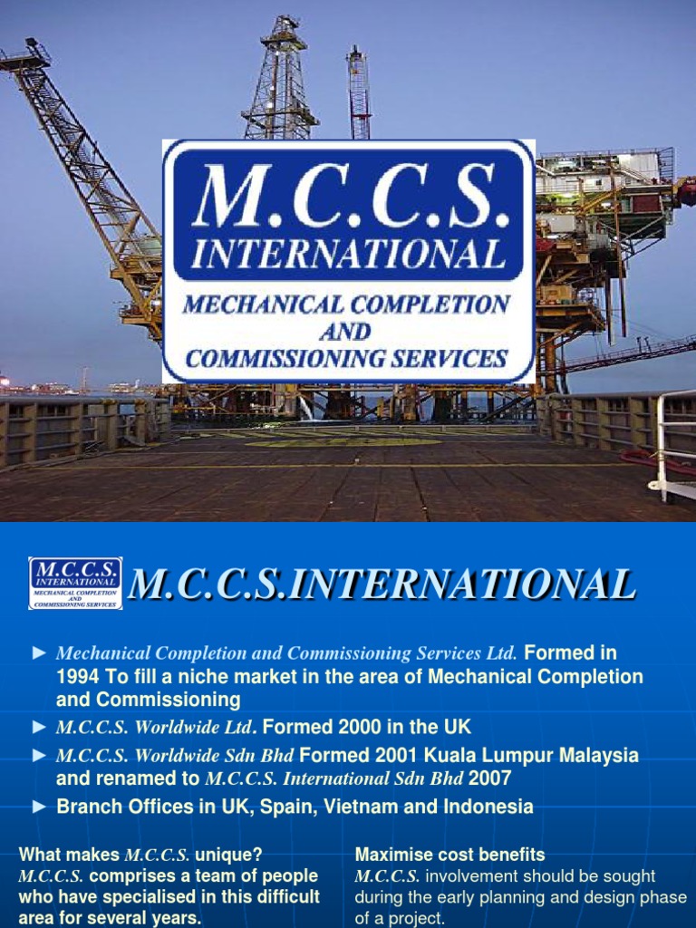 Mccs Presentation Comm & Maintenance | Specification (Technical Standard) | Engineering