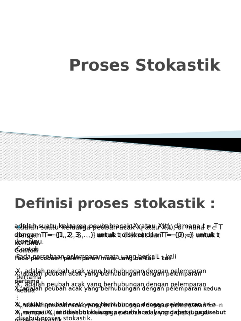 Definisi dan Contoh Proses Stokastik | PDF