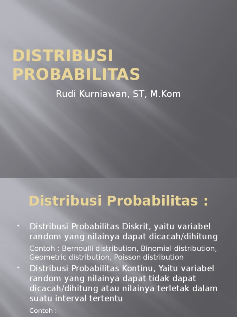 Distribusi Probabilitas Diskrit | PDF