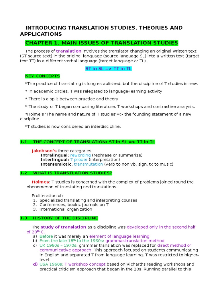 Introduction to Translation Studies | PDF | Translations | Linguistics