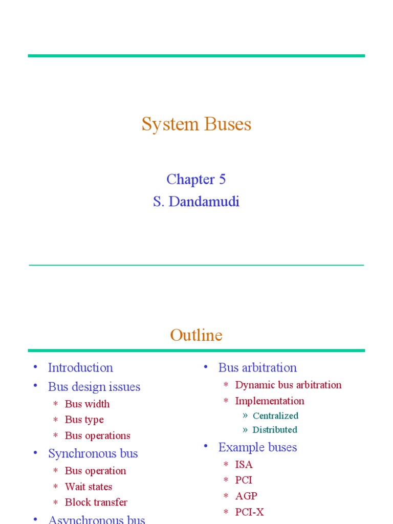 System Bus Design and Examples | PDF | Computer Networking | Media ...