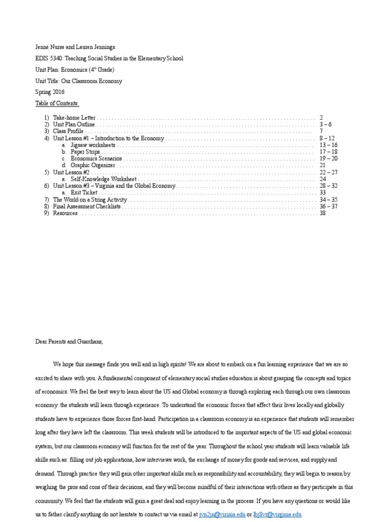 Economics Unit - 4th Grade | PDF | Taxes | Federal Reserve System