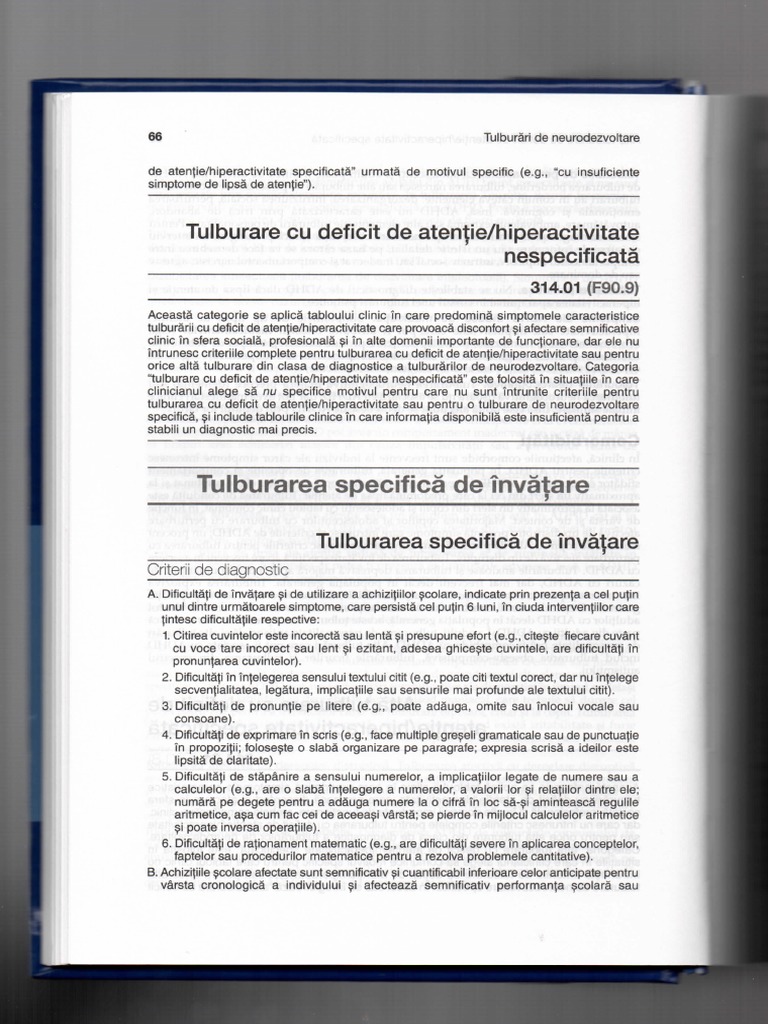 Tulburari Specifice de Invatare DSM V PDF | PDF