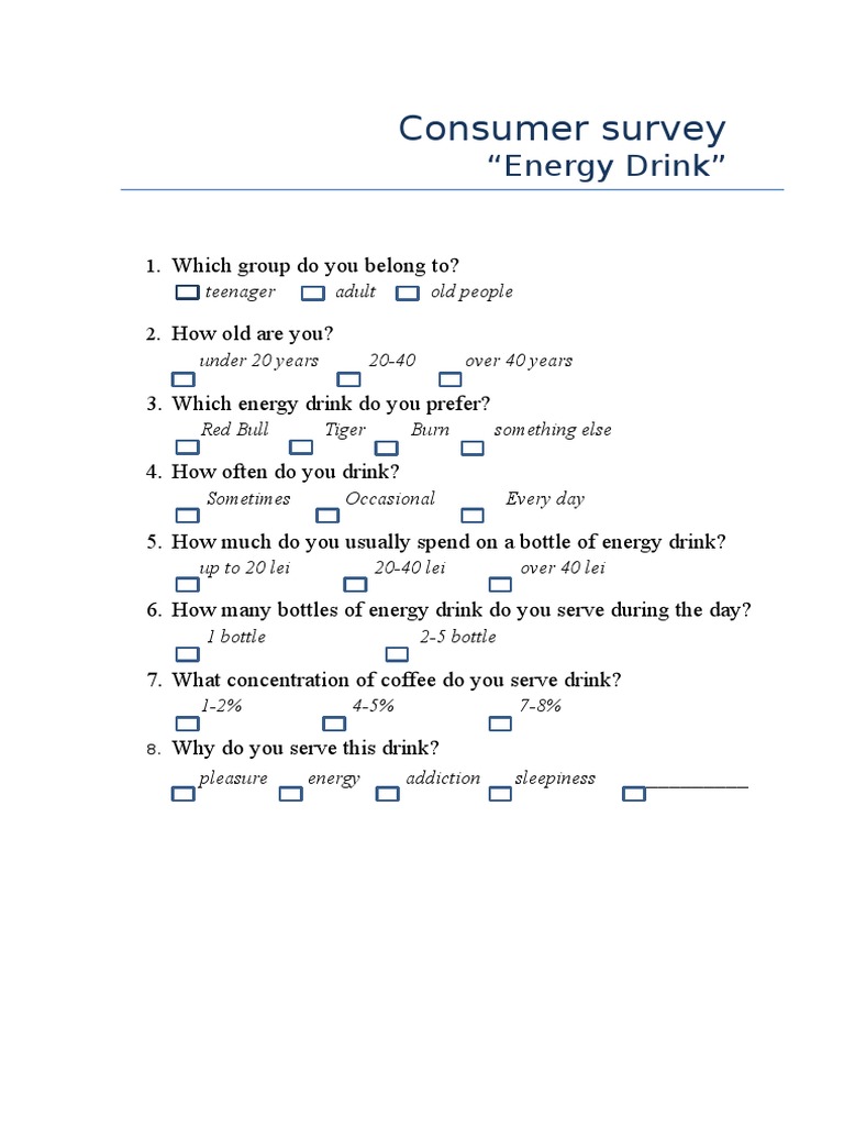 Consumer Survey | PDF