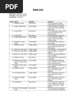 Shooting Script Template | PDF