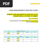 Sample URS | Specification (Technical Standard) | Electrical Engineering