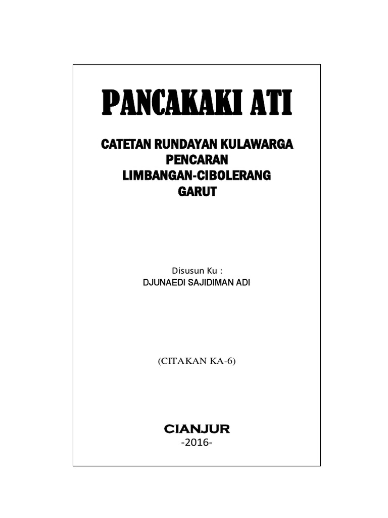Naskah Pancakaki Ati | PDF