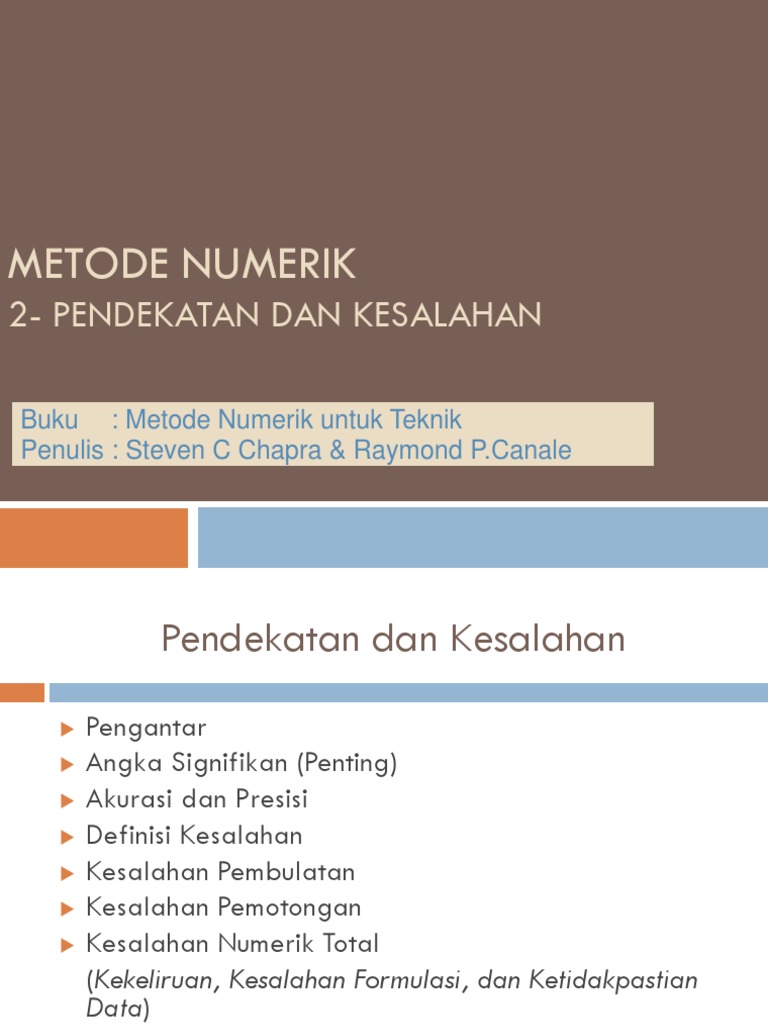 Angka Penting dalam Metode Numerik | PDF