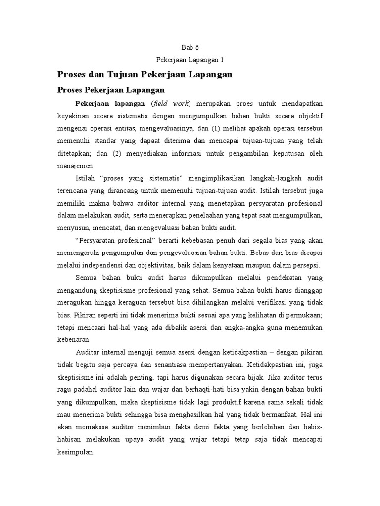 Bab 6 Audit Internal | PDF