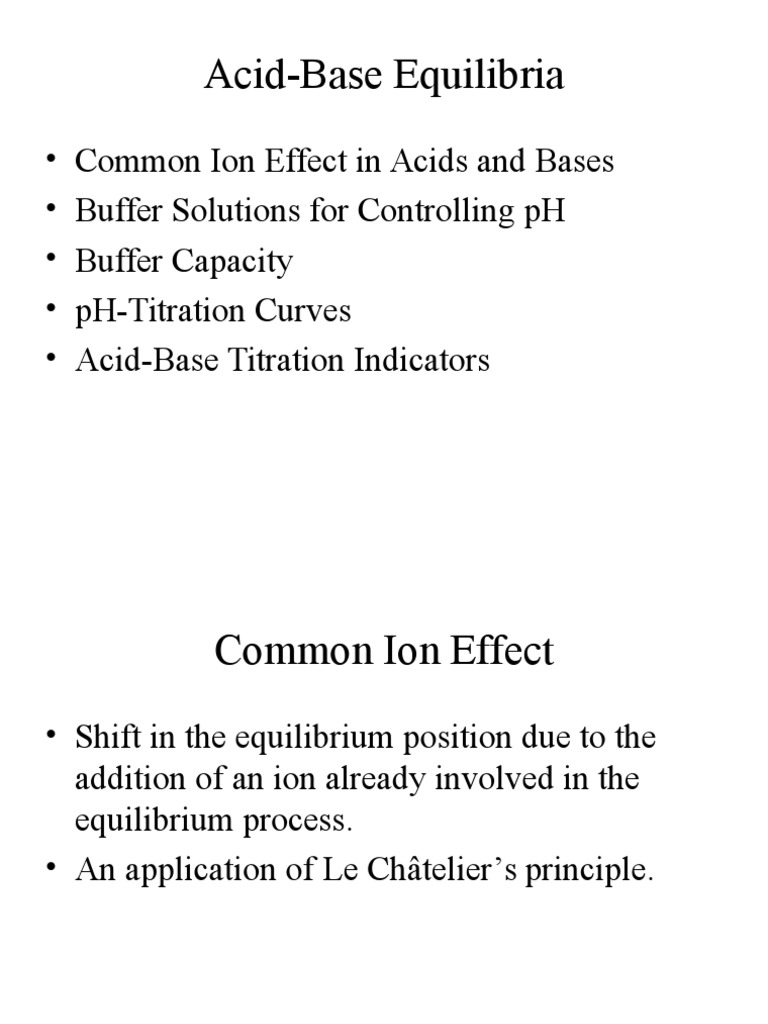 Chapter 15 - Acid-Base Equilibria | PDF | Buffer Solution | Titration