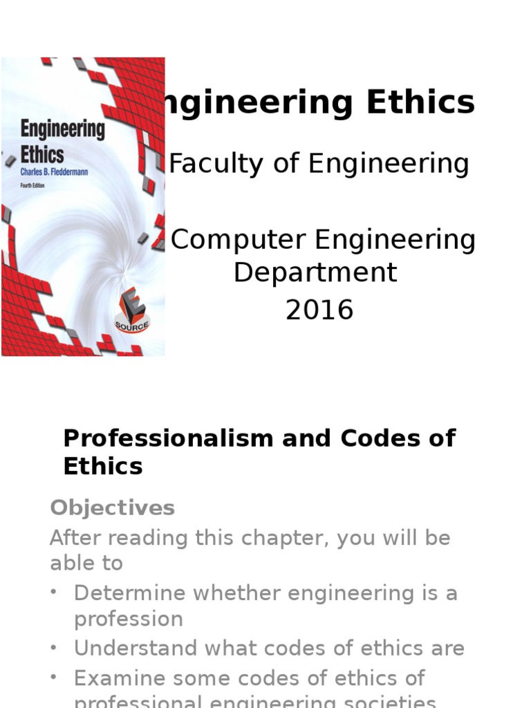 Engineering Ethics Course 2016 Chapter 2 | PDF | Engineer | Profession