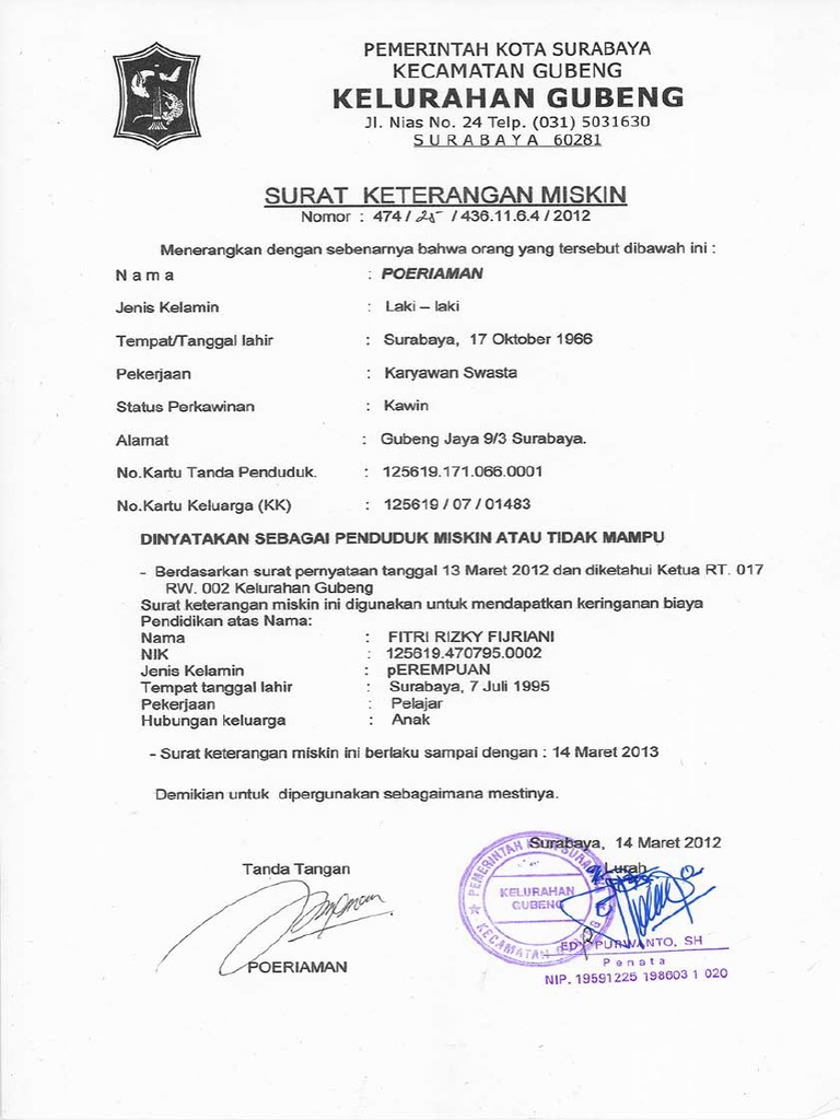 Scan Surat Keterangan | PDF
