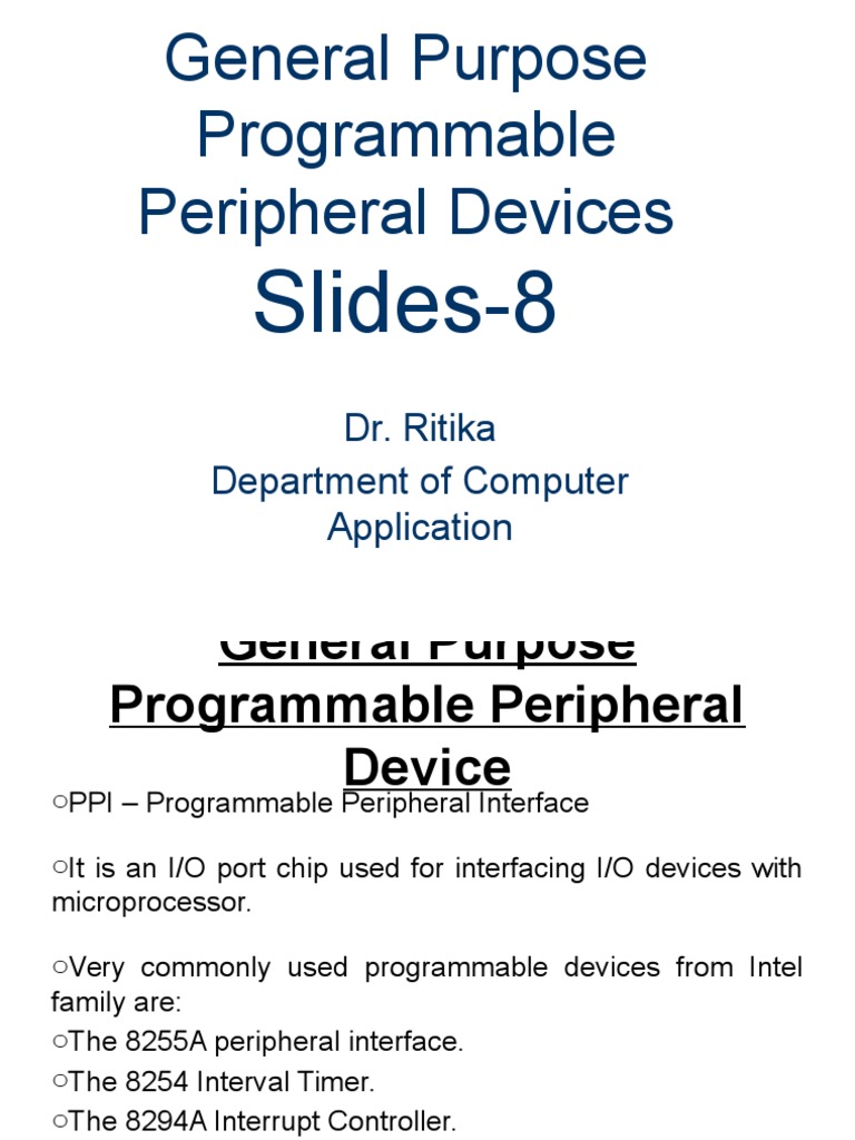 General Purpose Programmable Peripheral Devices | PDF | Input/Output | Manufactured Goods