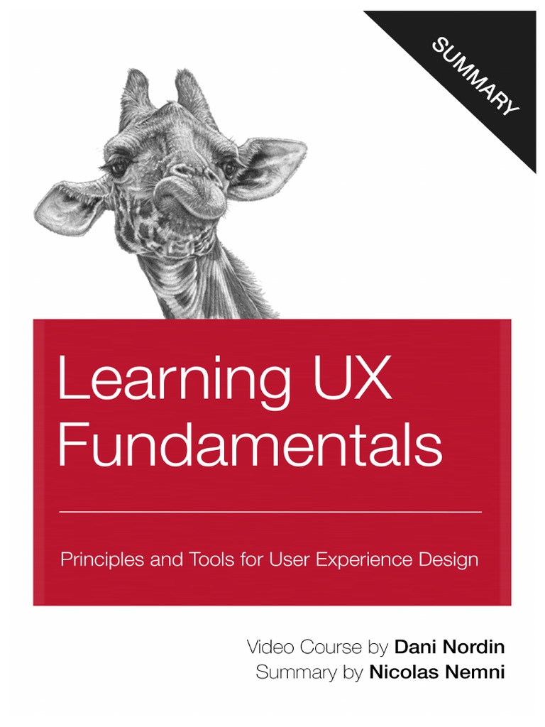 Learning UX Fundamentals by Dani Nordin Summary | PDF