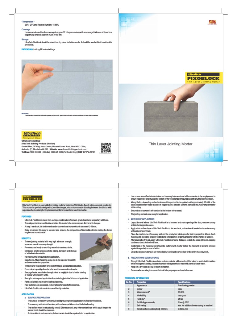 Fixoblock | Download Free PDF | Mortar (Masonry) | Masonry