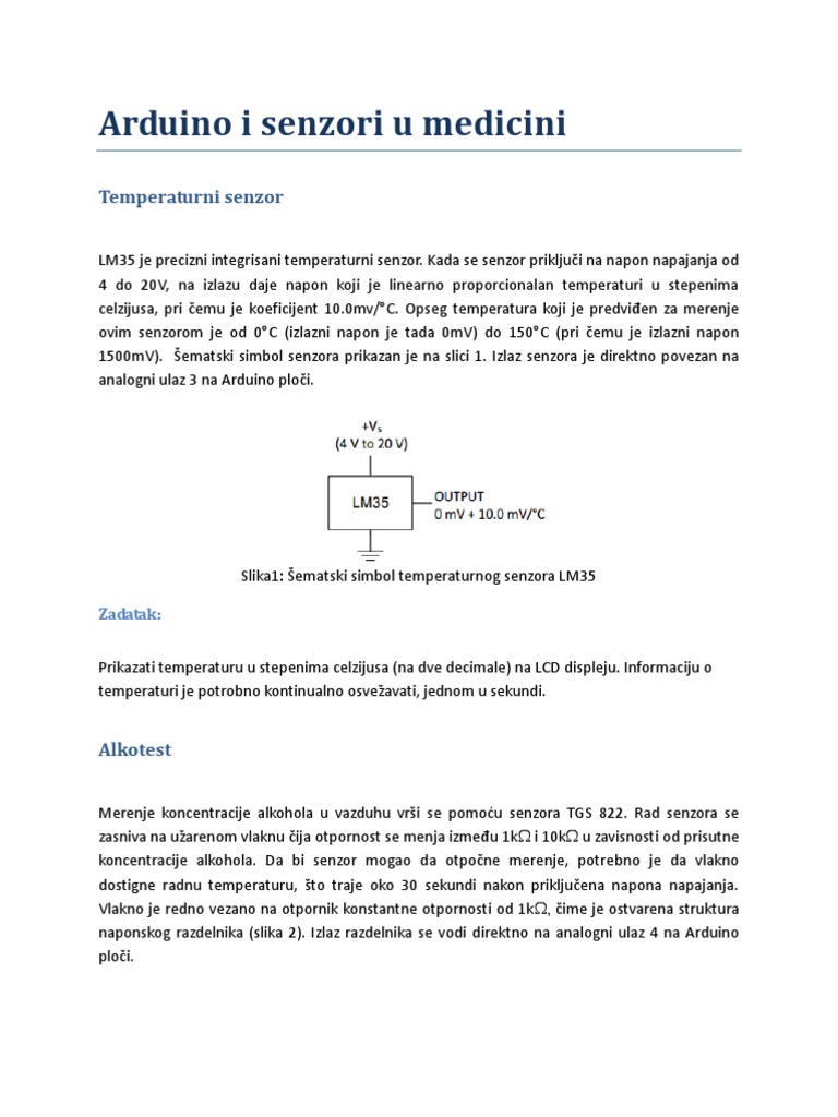 Arduino I Senzori U Medicini | PDF