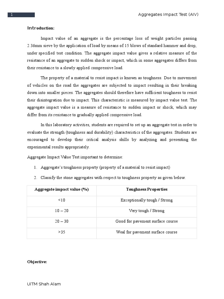 Aiv Test Report | Download Free PDF | Road Surface | Experiment