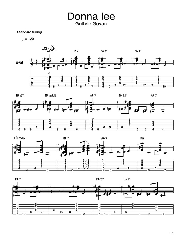 Donna Lee v2 Intro Walking Bass