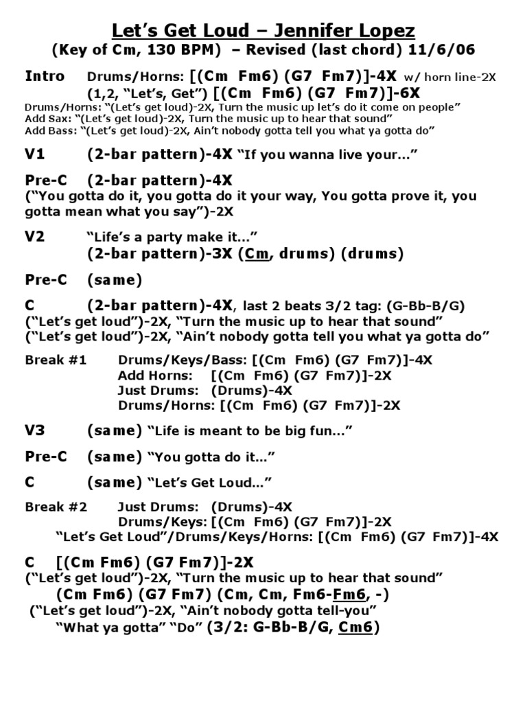 Lets Get Loud PDF | PDF | Sound | Musical Forms