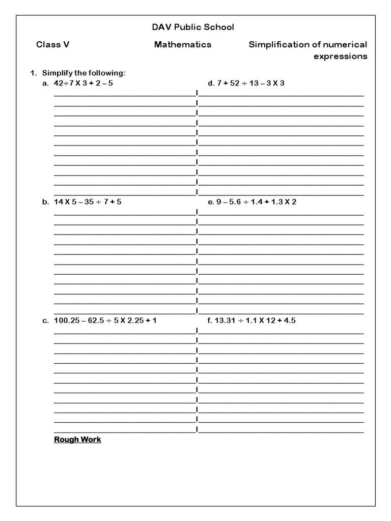 Unit 8 Simplification Assignment | PDF