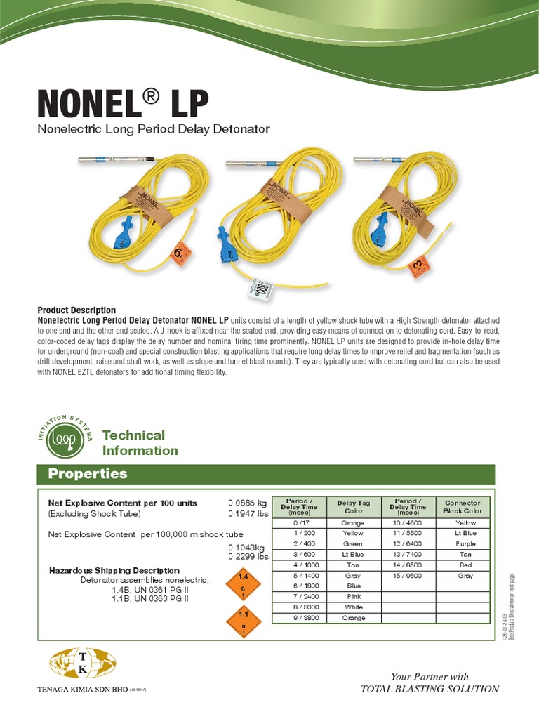 Nonel LP | PDF | Explosive Material | Nature