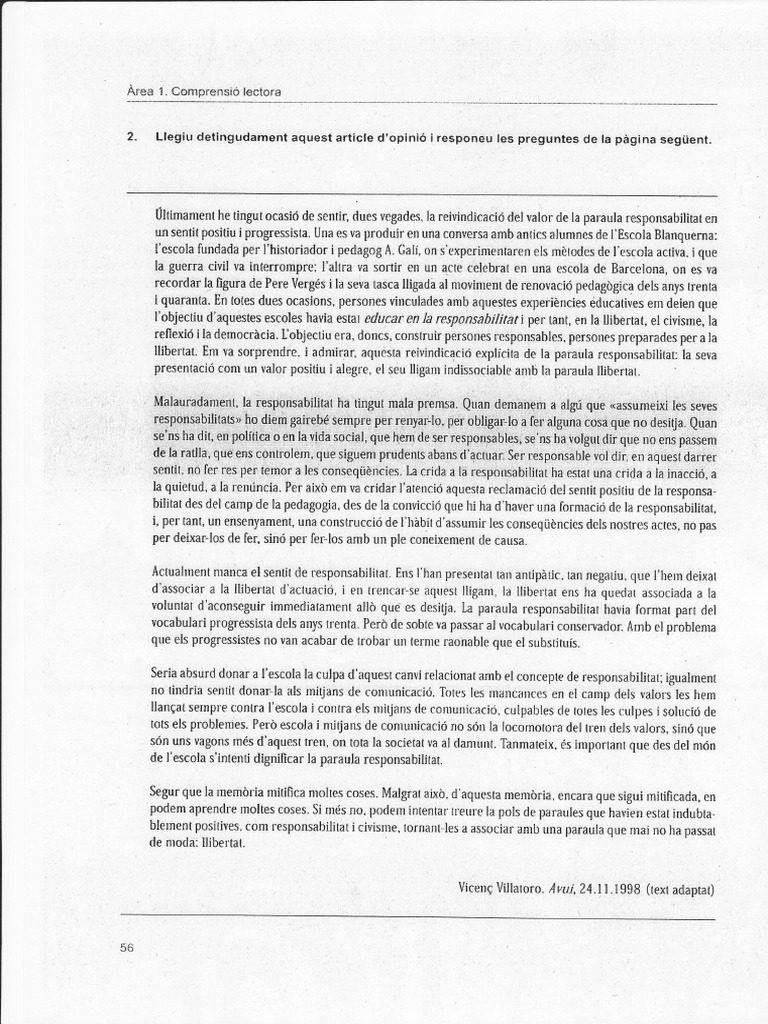 Català Model Examen B2 | PDF