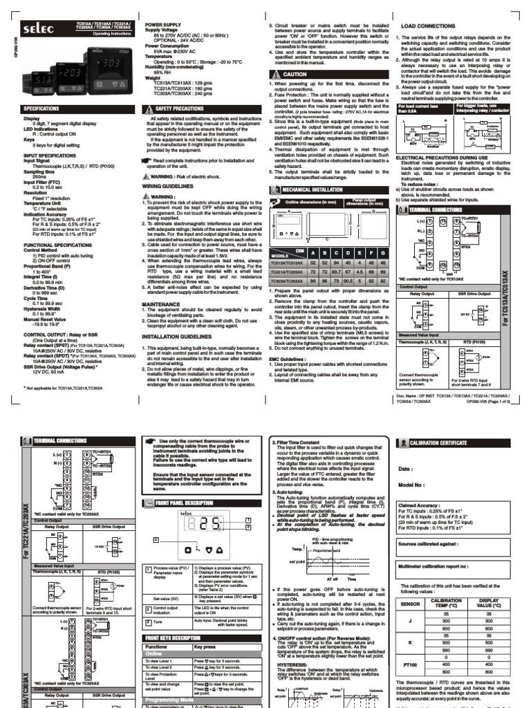 TC 303 User Guide | PDF | Relay | Fuse (Electrical)