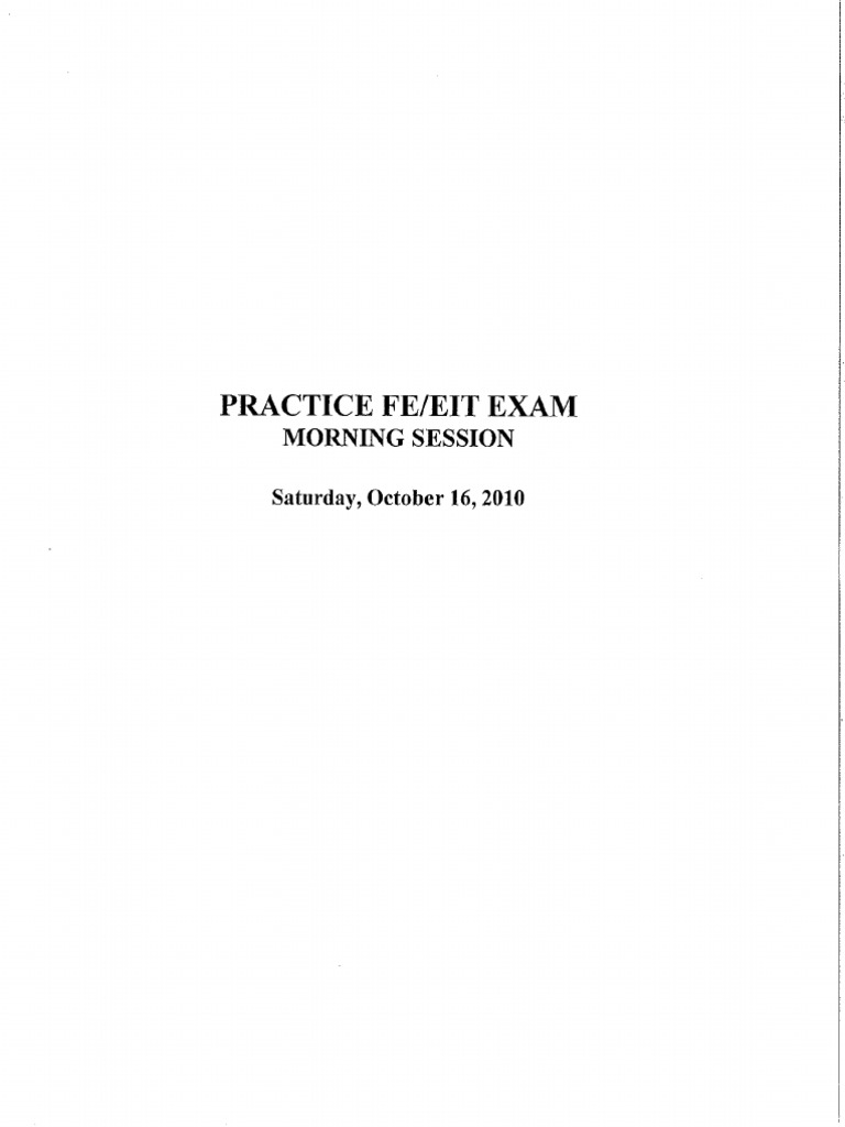 120 Questions in FE Practice Exam PDF | PDF
