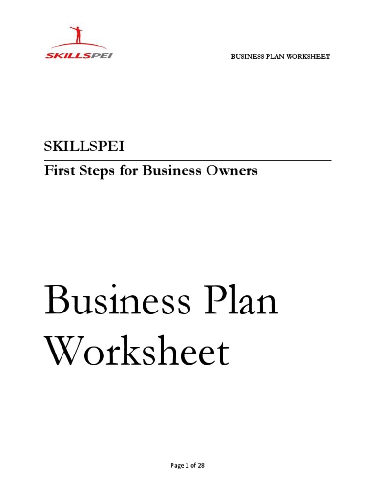 Business Plan Worksheet Spain | PDF | Business Plan | Business