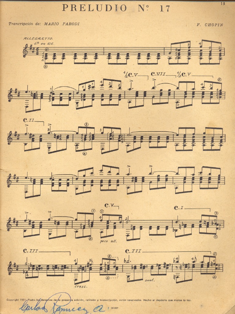 Prelude No.16 (Frederik Chopin) Arranged by Mario Parodi | PDF ...
