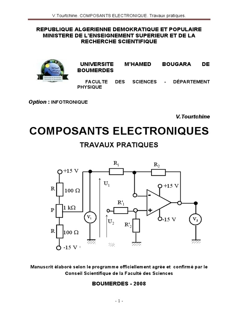 01 - Composants Electroniques TP PDF | PDF | Transistor bipolaire ...