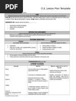British Council - CLIL Lesson Plan Template | PDF | Learning | Lesson Plan