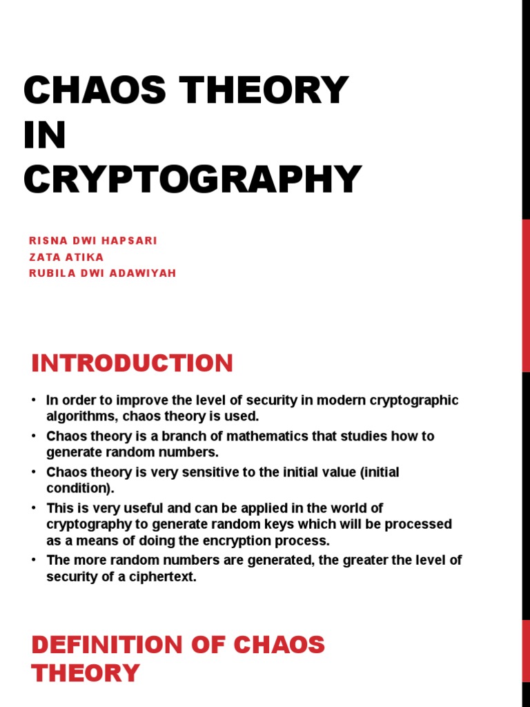 CHAOS THEORY IN CRYPTOGRAPHY | PDF | Chaos Theory | Cryptography