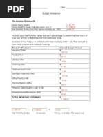 Food Stamp Budget Worksheet | PDF | Supplemental Nutrition Assistance ...