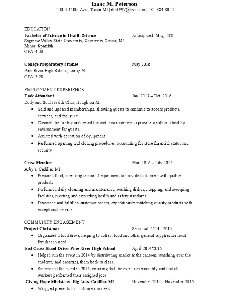 Isaac M Peterson Resume v1 JB | PDF