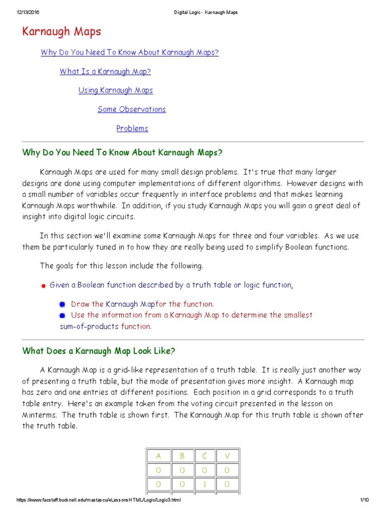 Digital Logic - Karnaugh Maps | PDF | Boolean Algebra | Teaching Mathematics
