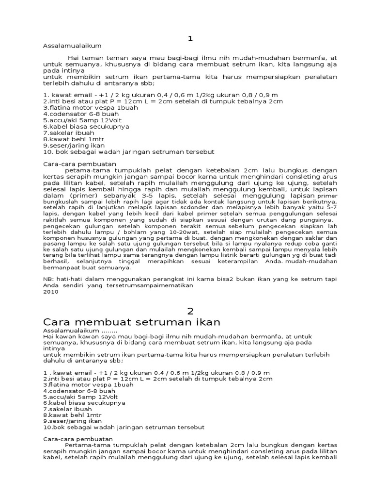 Cara MembuaT Strum Ikan | PDF | Griya & Taman