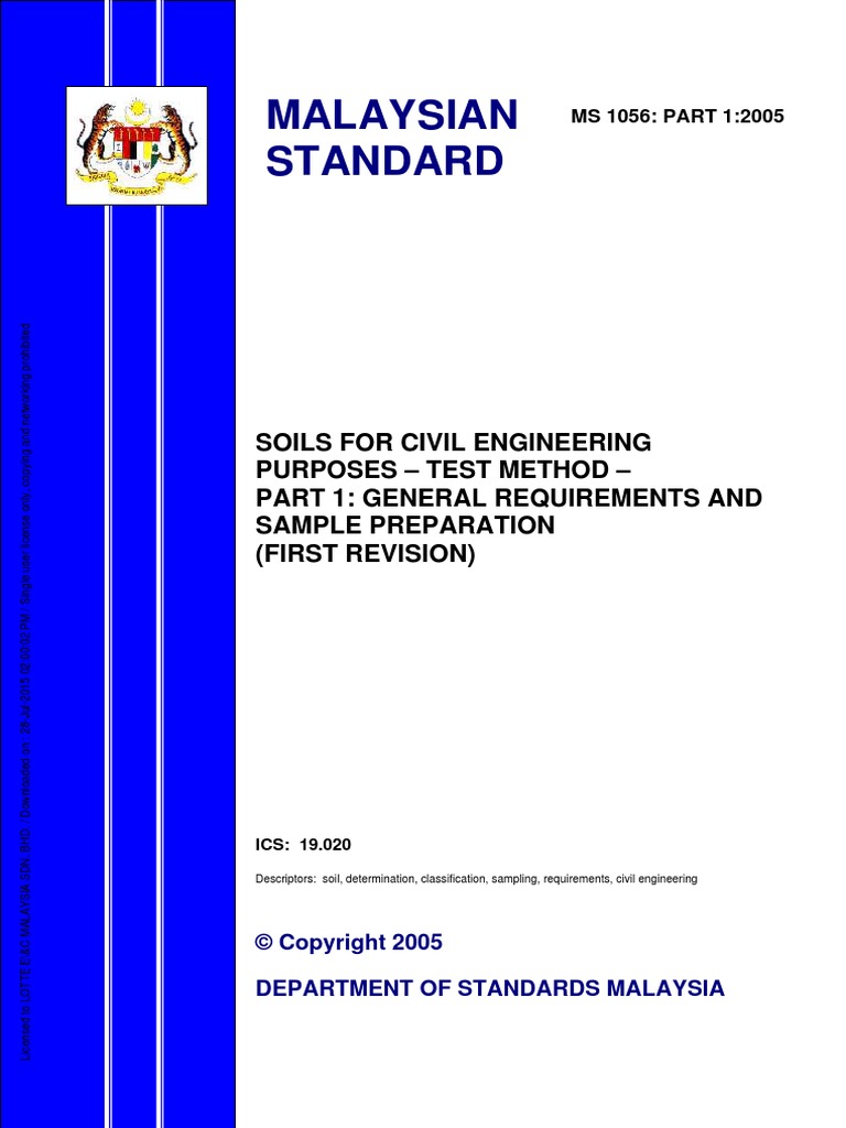 Ms 1056 1 2005 fullPDF | PDF | Standardization | In Situ
