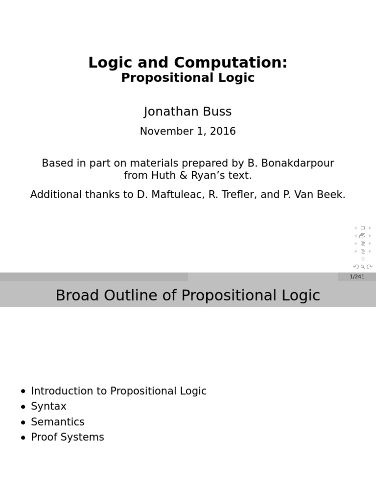 Cs245 F16 Part 1 | PDF | Logic | Mathematical Proof