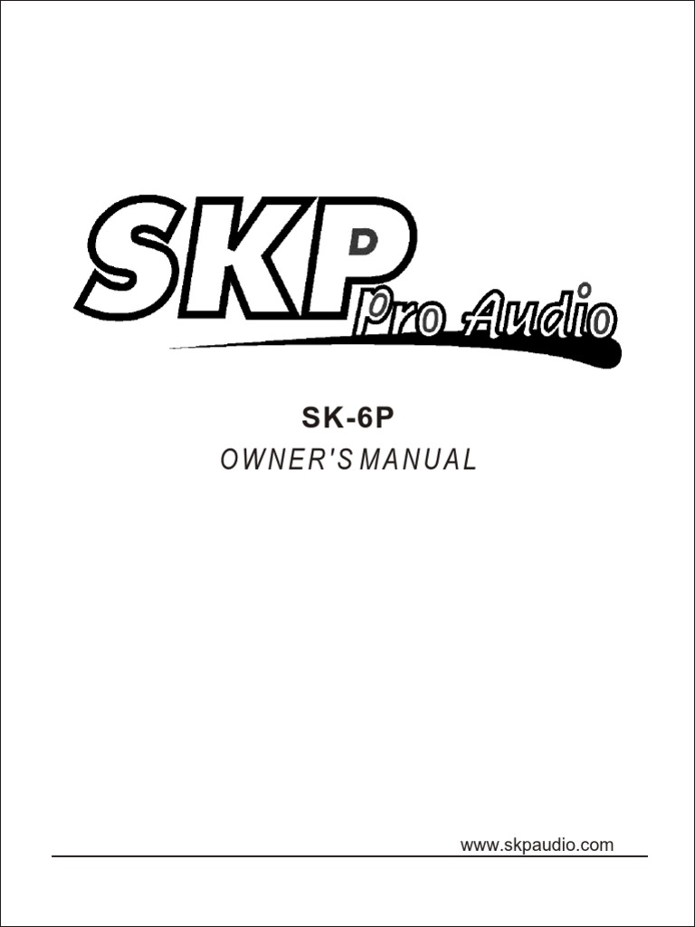 Manual SKP SK 6p Multileng | PDF | Loudspeaker | Sound