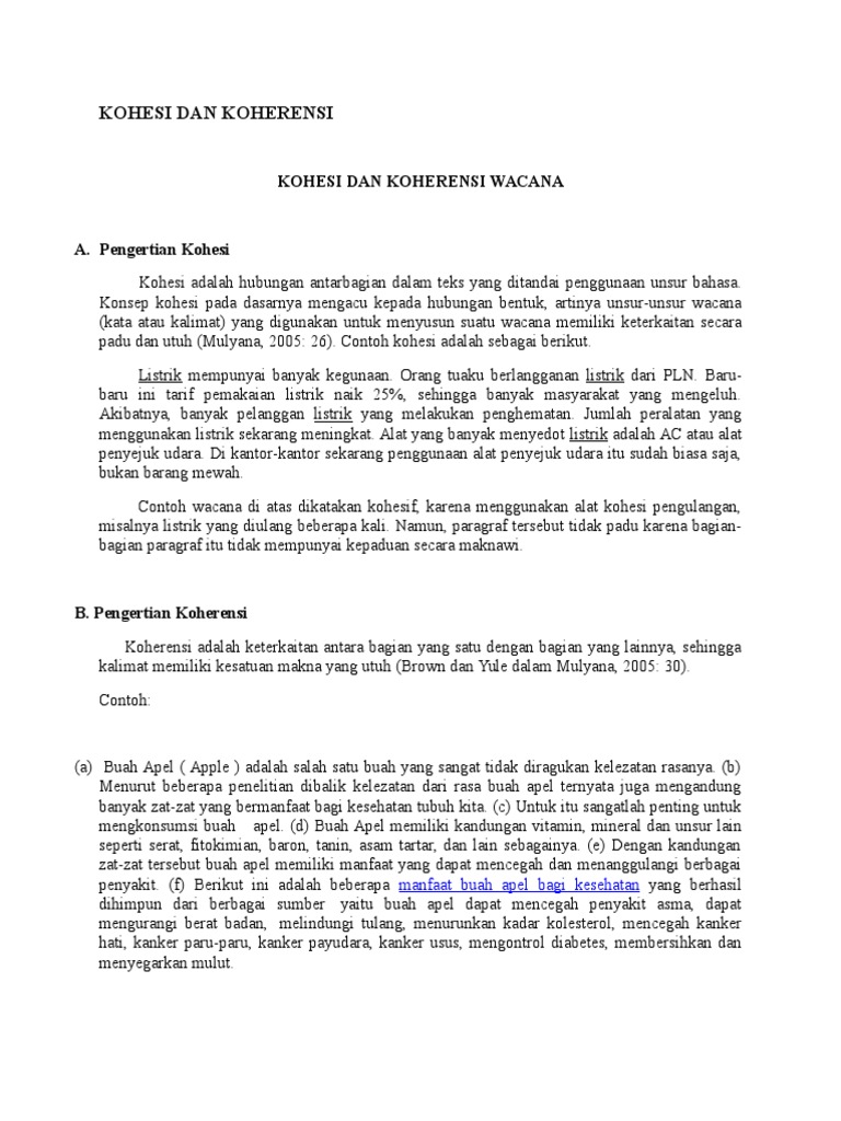 Kohesi Dan Koherensi | PDF