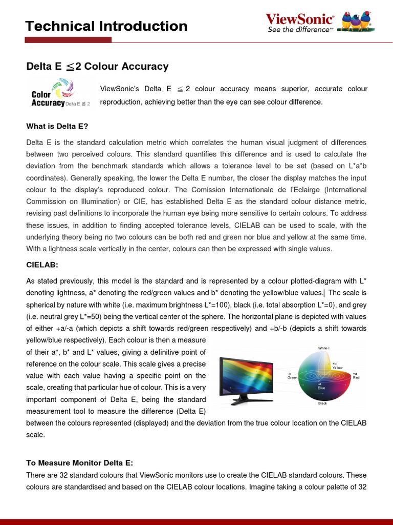 Delta E 2 Colour Accuracy | PDF | Color | Computer Monitor