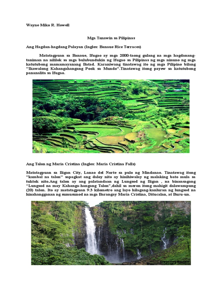 Mga Tanawin Sa Pilipinas | PDF