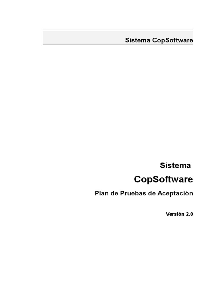 Clase 18 - Ejemplo 1 Plan de Pruebas de Aceptación | PDF | Ciclo de vida de la versión de ...
