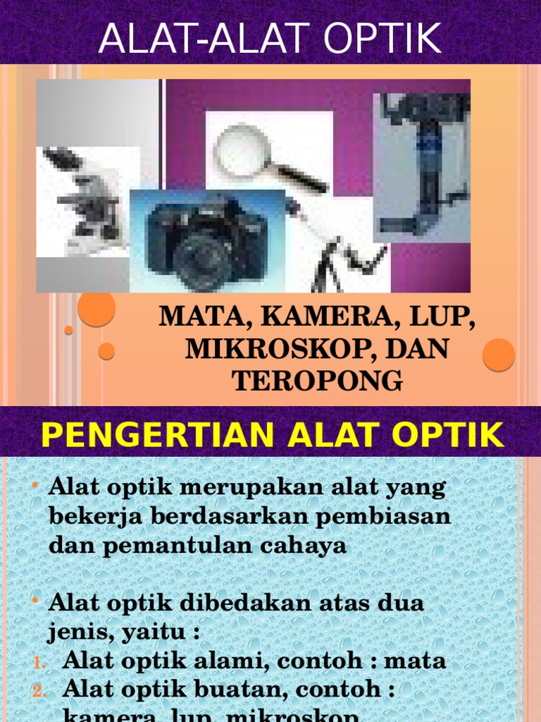 Alat Optik: Fungsi dan Cara Kerja | PDF