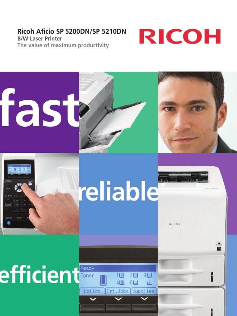 SP5200DN 5210DN Brochure | PDF | Printer (Computing) | Computer Networking
